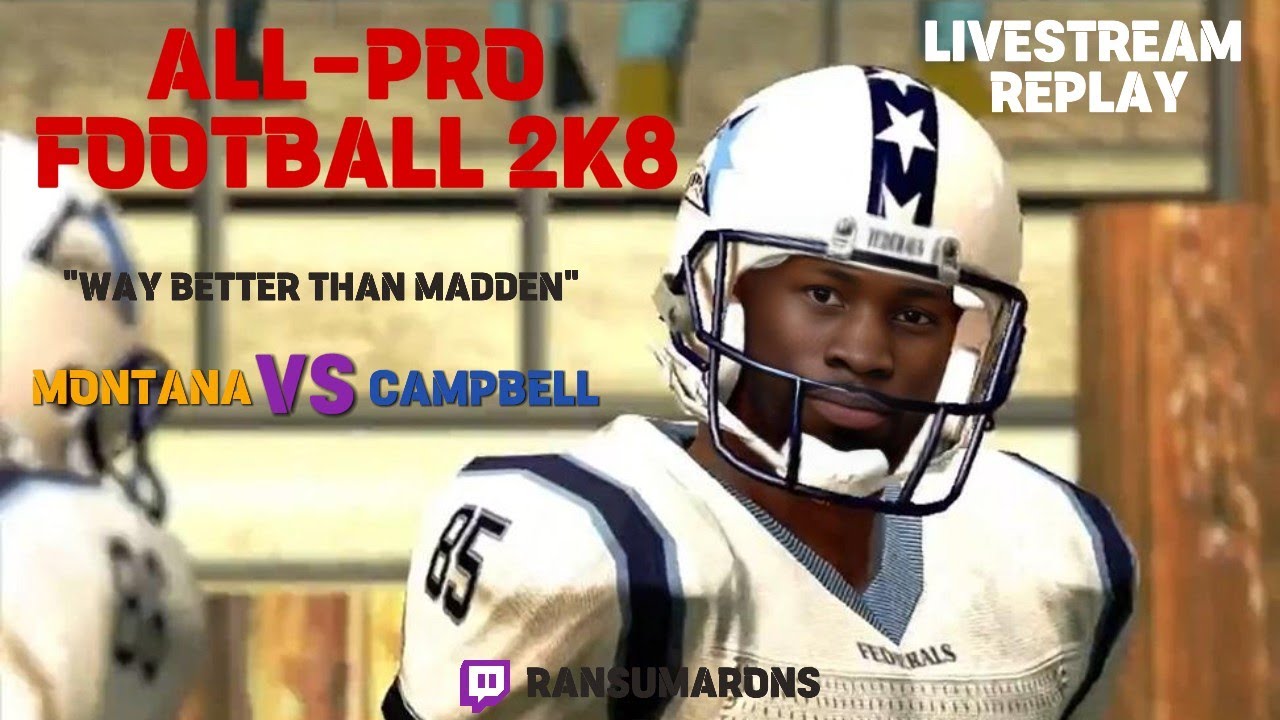 EPIC All-Pro Football 2K8 Gameplay! INTENSE Matchup & INSANE Plays ...
