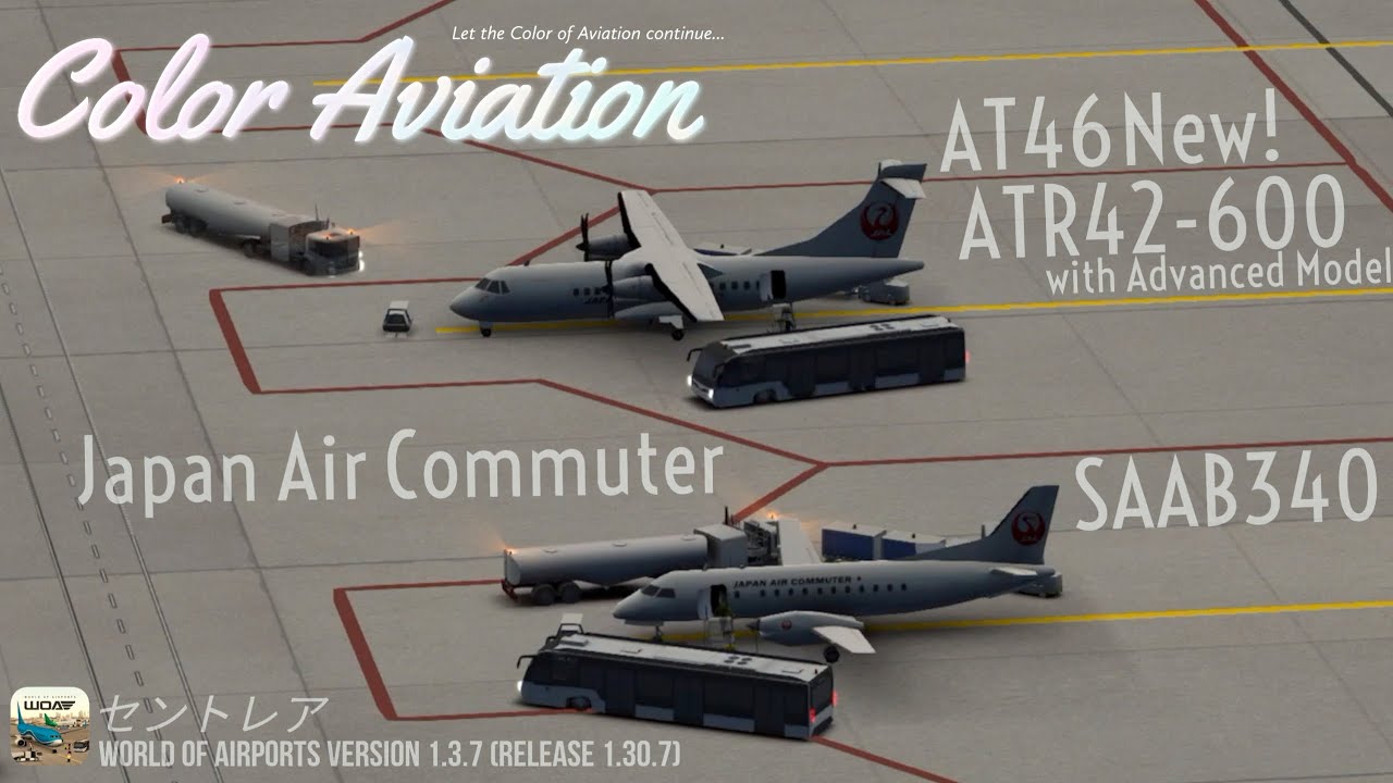 World of Airports New AT46 (ATR42-600) with Advanced Model of Japan Air ...