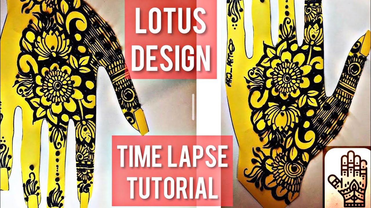 Simple Lotus Henna-Design | Time Lapse Tutorial 2022 - YouTube