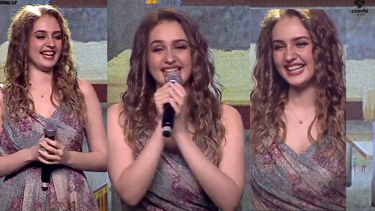 Heroine Maria Riaboshapka Cute Speech@Prince - Pre Release Event ...