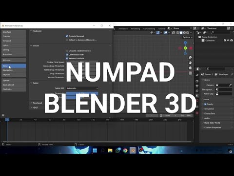 cara aktifkan Short cut numpad di aplikasi blender 3d | terbaru ! - YouTube
