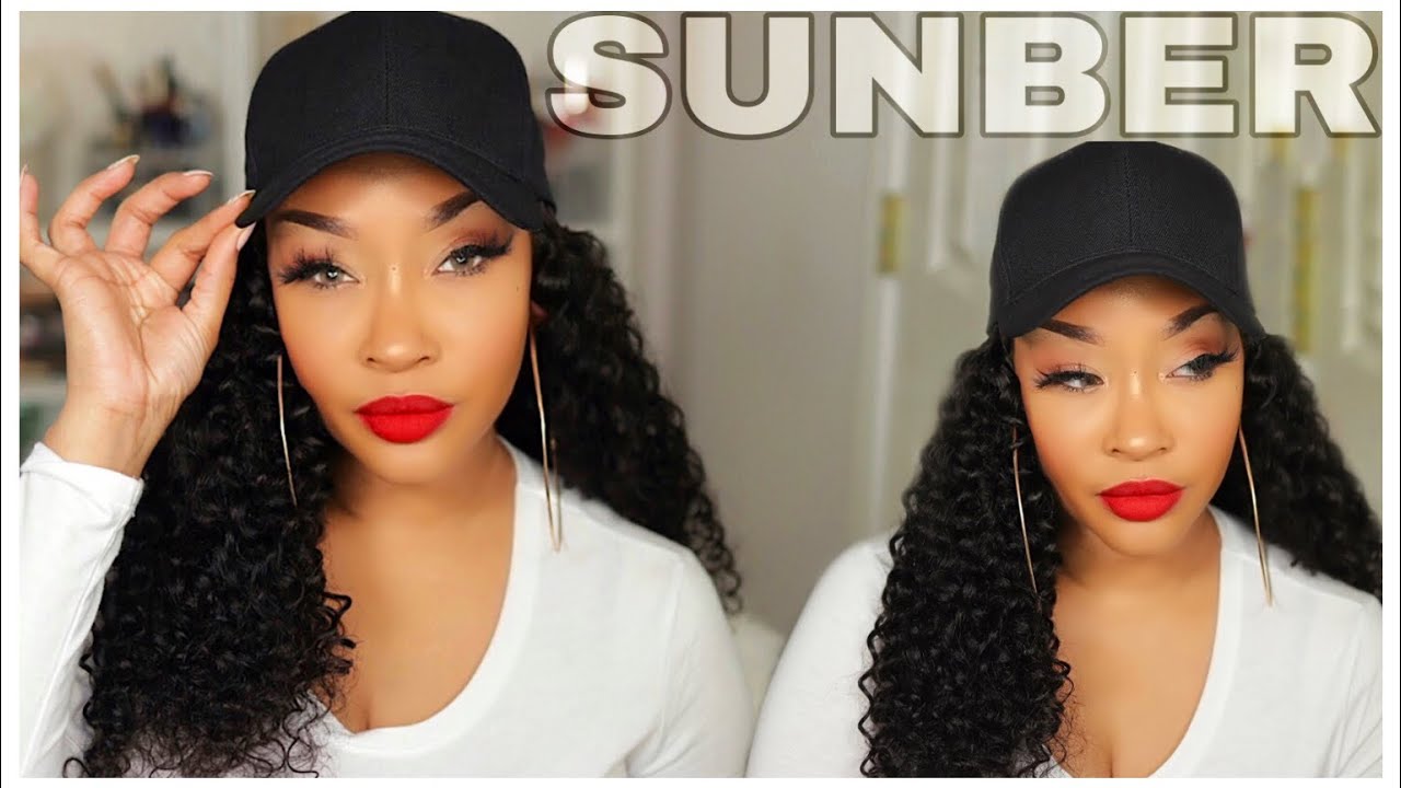 THROW ON & GO| BASEBALL CAP JERRY CURLY WIG FT. SUNBER HAIR - YouTube