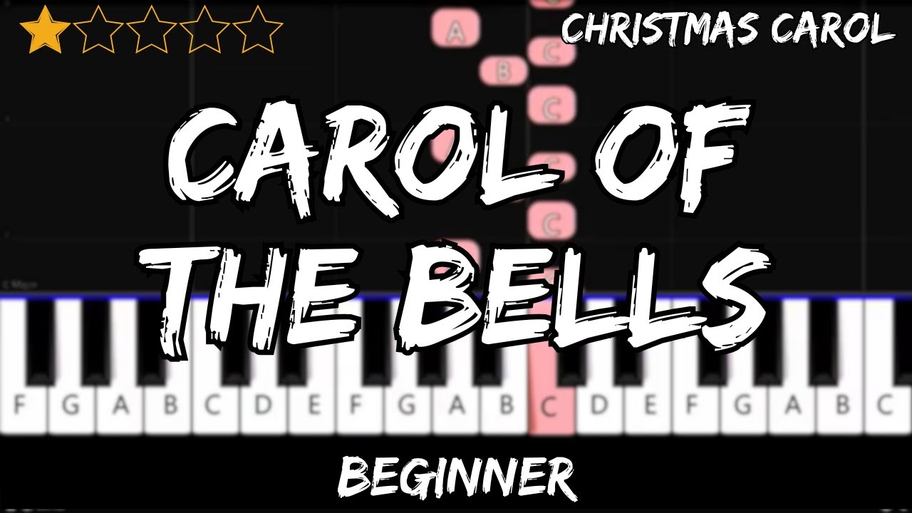 Christmas Carol - Carol of the Bells - Easy Beginner Piano Tutorial ...