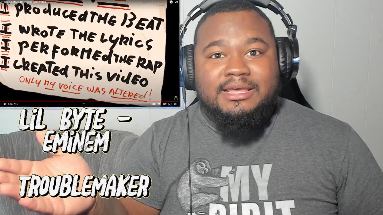 (REACTION) EMINEM - TROUBLEMAKER | Official Lyric Video | (LIL BYTE) - YouTube