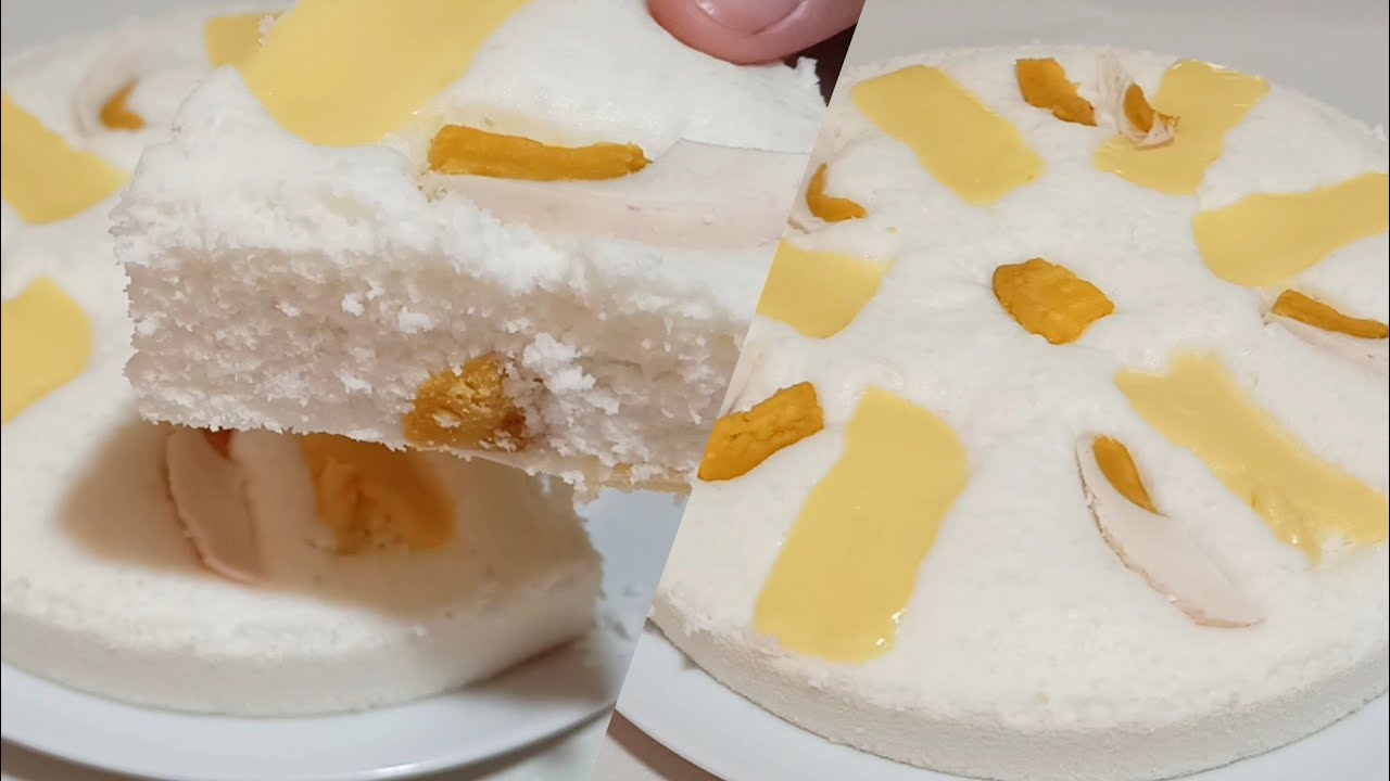 How to make a Puto Cake | Puto Cake with salted egg and cheese | Puto ...
