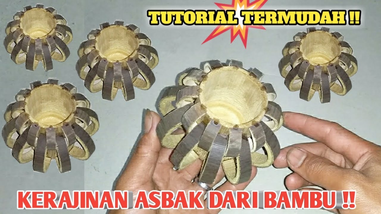 Cara Membuat Asbak dari bambu || TERMUDAH !! - YouTube