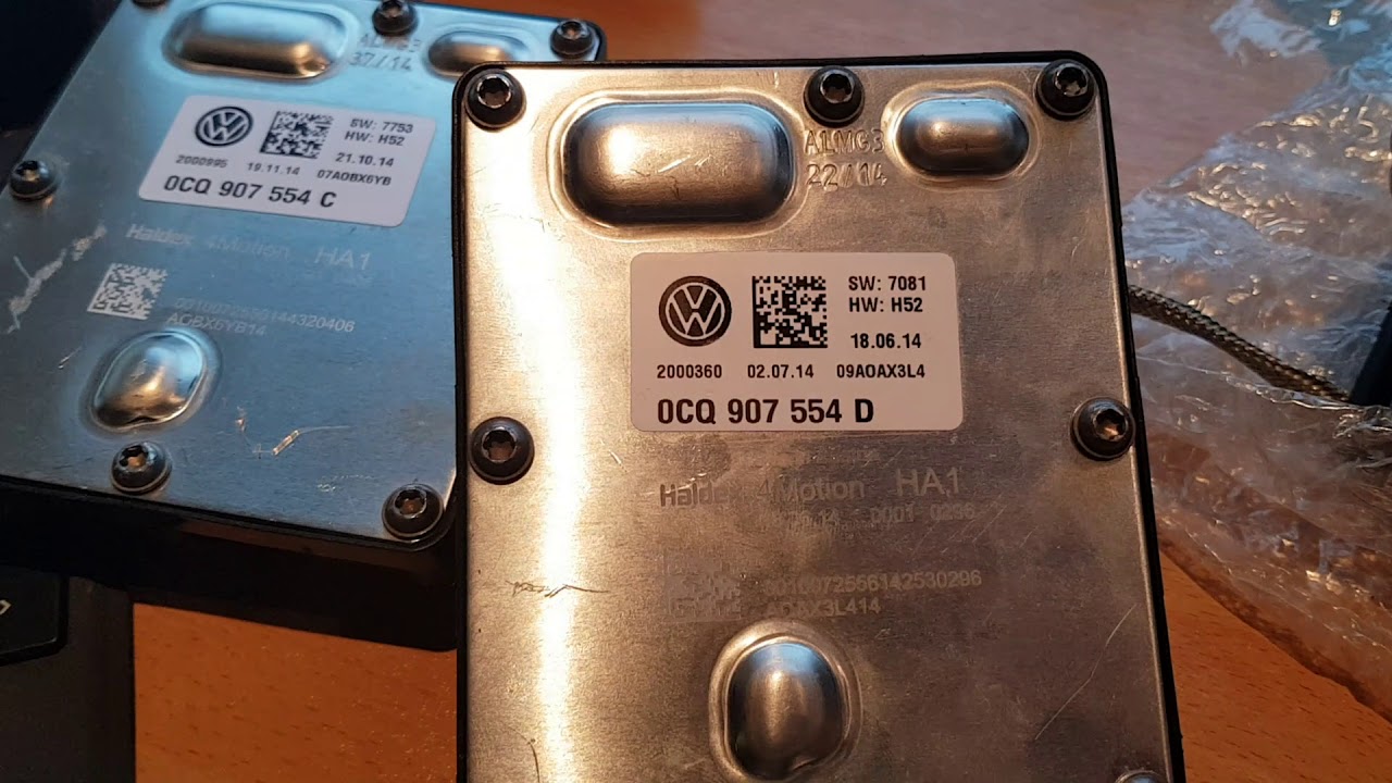 Haldex controller MQB 0CQ Gen5 Haldex first signs of life - YouTube