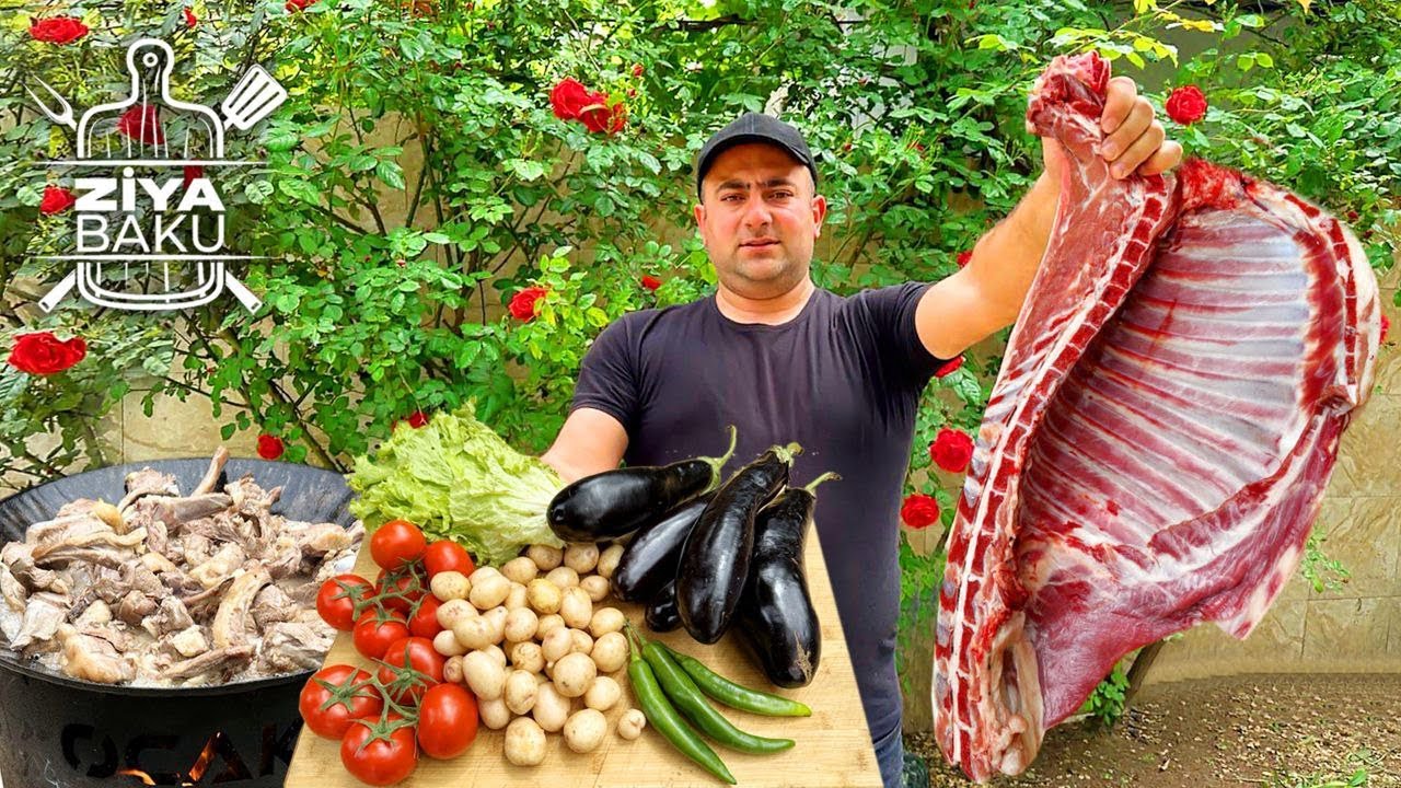 Ocaqda sacda uşaqlar üçün quzu ətiylə tərəvəz bişirdim - YouTube