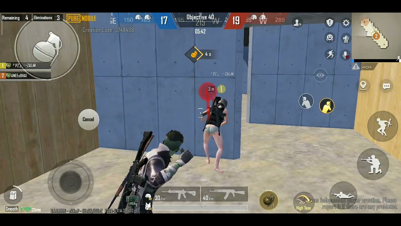 🔥 2 Vs 2 Wow Map ️ AKM + M41y Game 🎮 Intense Match😱 REDMI S2 🥺 30 FPS 🤯 ...