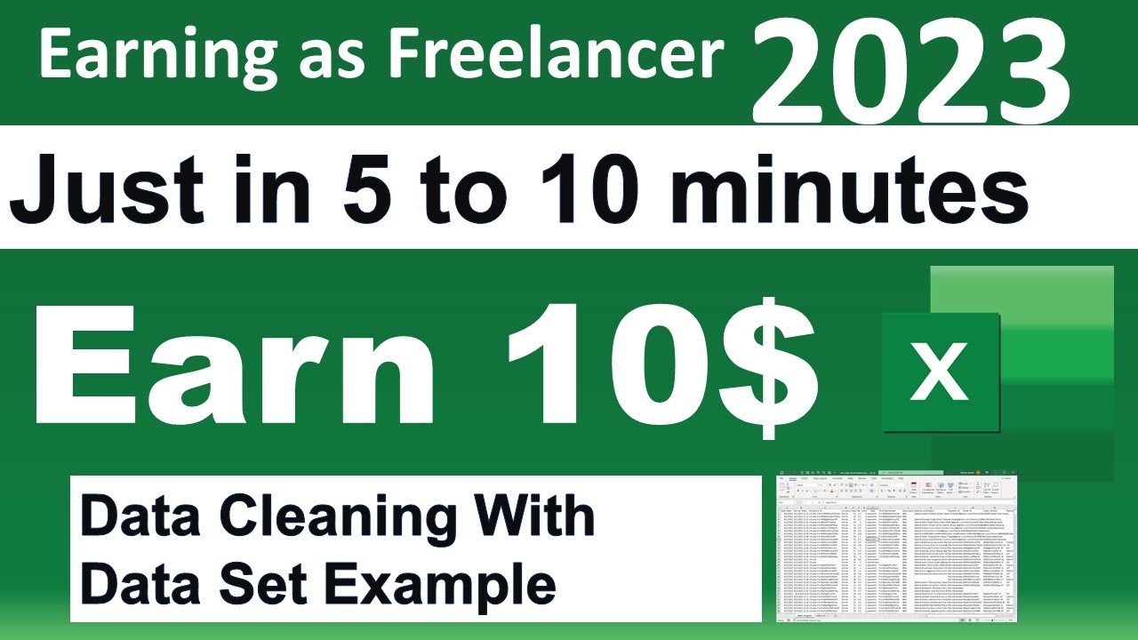 Earning in 2023 with Excel as Freelancer | Data cleaning in Excel - YouTube