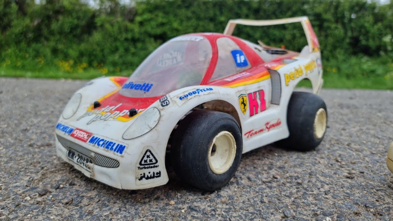 1980's rc kyosho 'pedal popper' hoppin' mad wheelie machine - YouTube