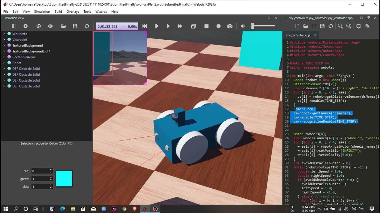 Object Detection Robot Simulation || Webot || CSE 461 Project|| Brac Univerity - YouTube