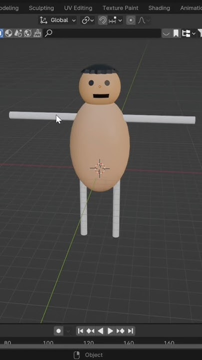 Made a character like MJO || Basic modeling in blender || #3danimation #tutorial #shorts # ...