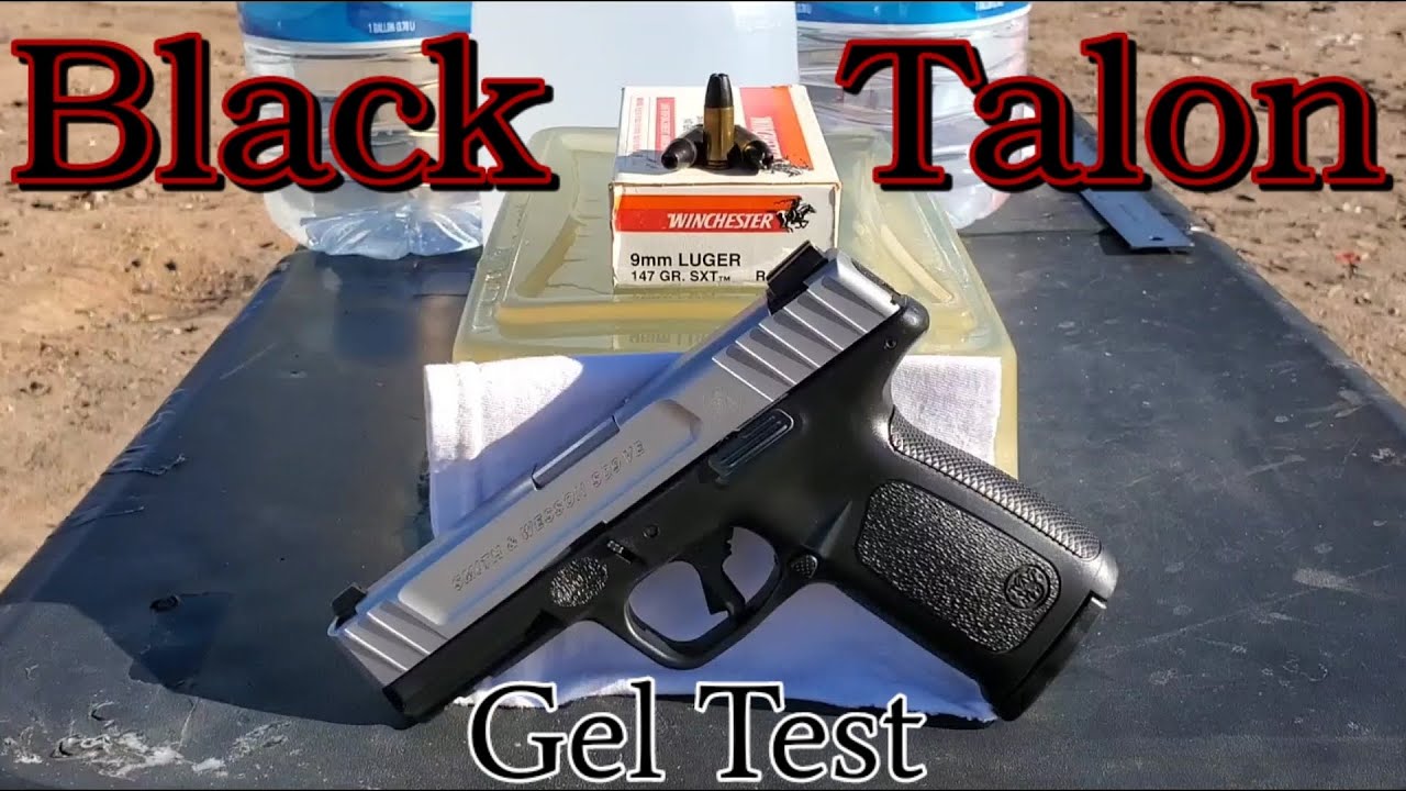 9mm winchester black talon in ballistics gel - YouTube