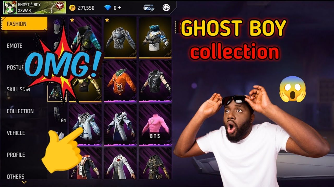GHOST BOY COLLECTION 😱 || Garena Free fire || Real Gamers 😎 - YouTube