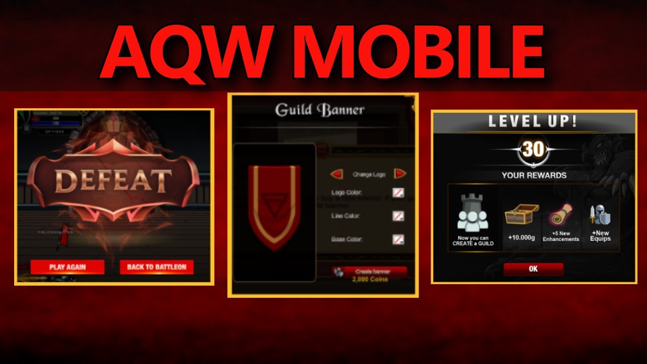 SugestÕes Para O Aqw Mobile E Aqw Youtube