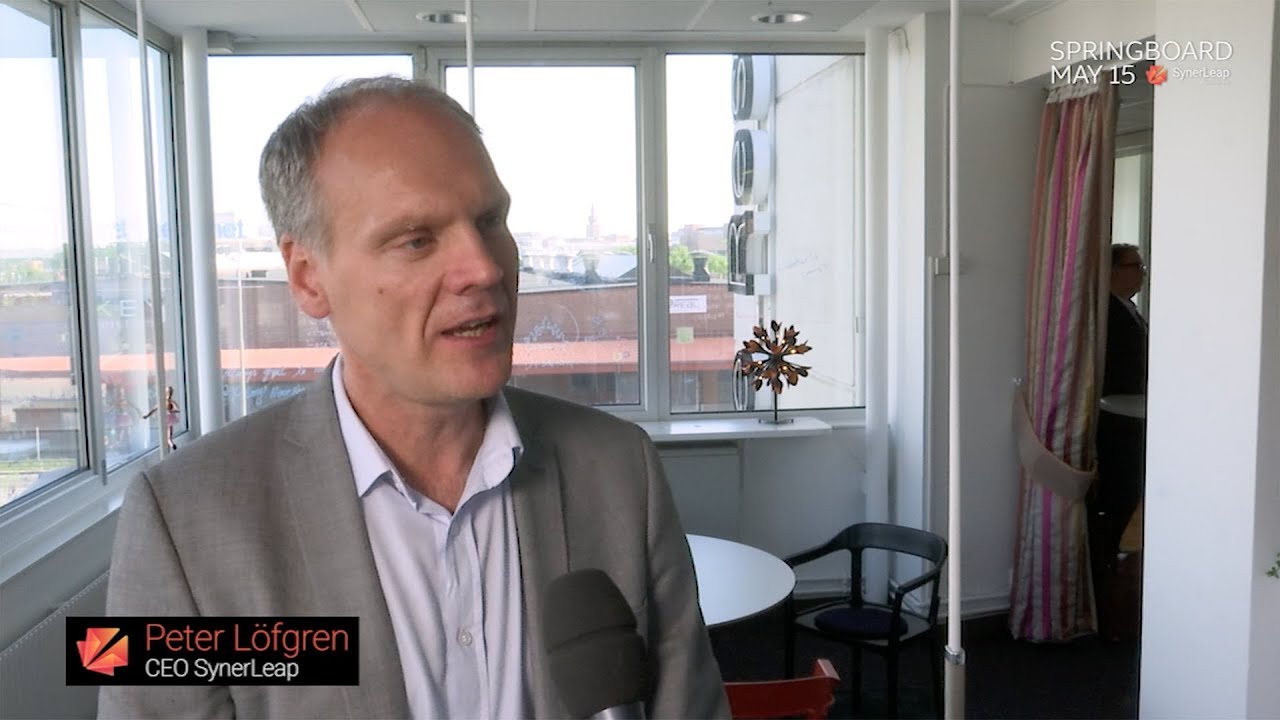 Peter Löfgren, CEO of SynerLeap, at the SynerLeap Springboard event ...