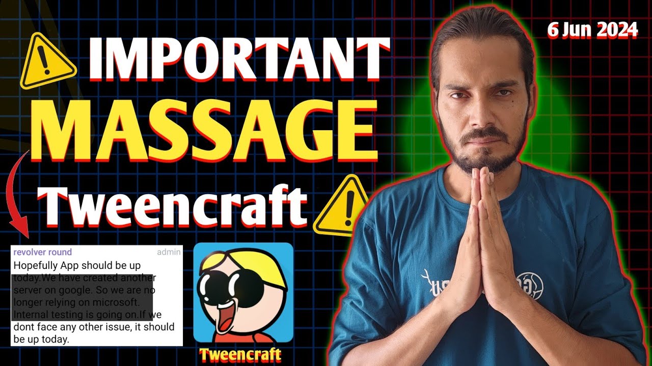 📌 IMPORTANT MASSAGE 😱 FROM TWEENCRAFT APP 🔥 - YouTube