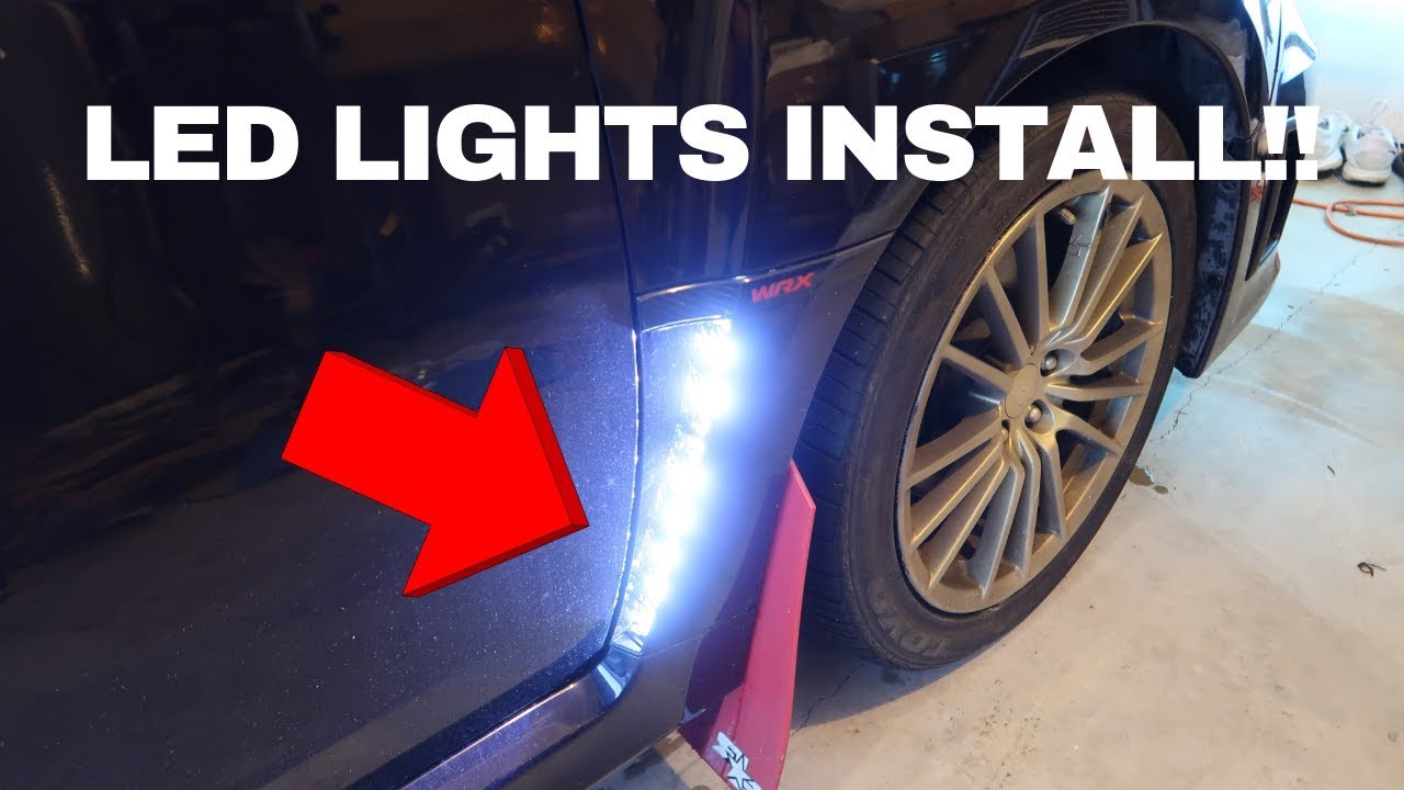 INSTALLING LED LIGHTS ON THE FENDER COVER!! - YouTube