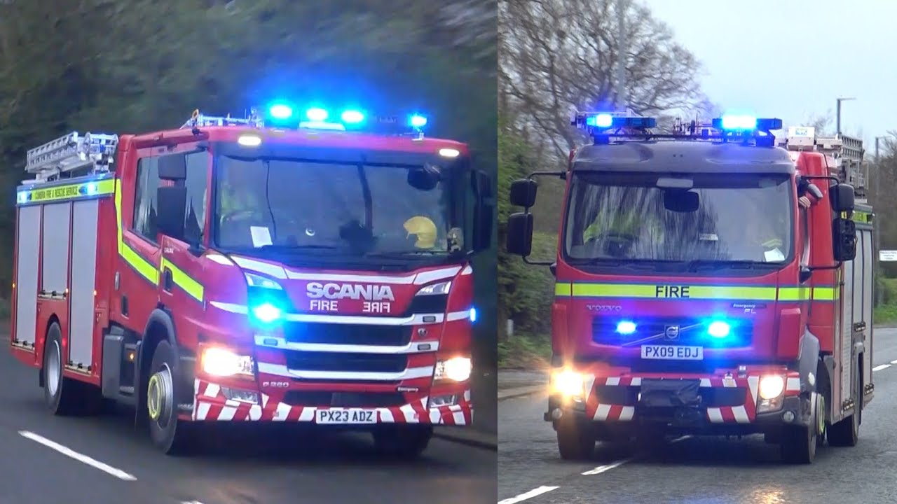 New and Retained Fire Engines Responding! Cumbria Fire Appliances ...