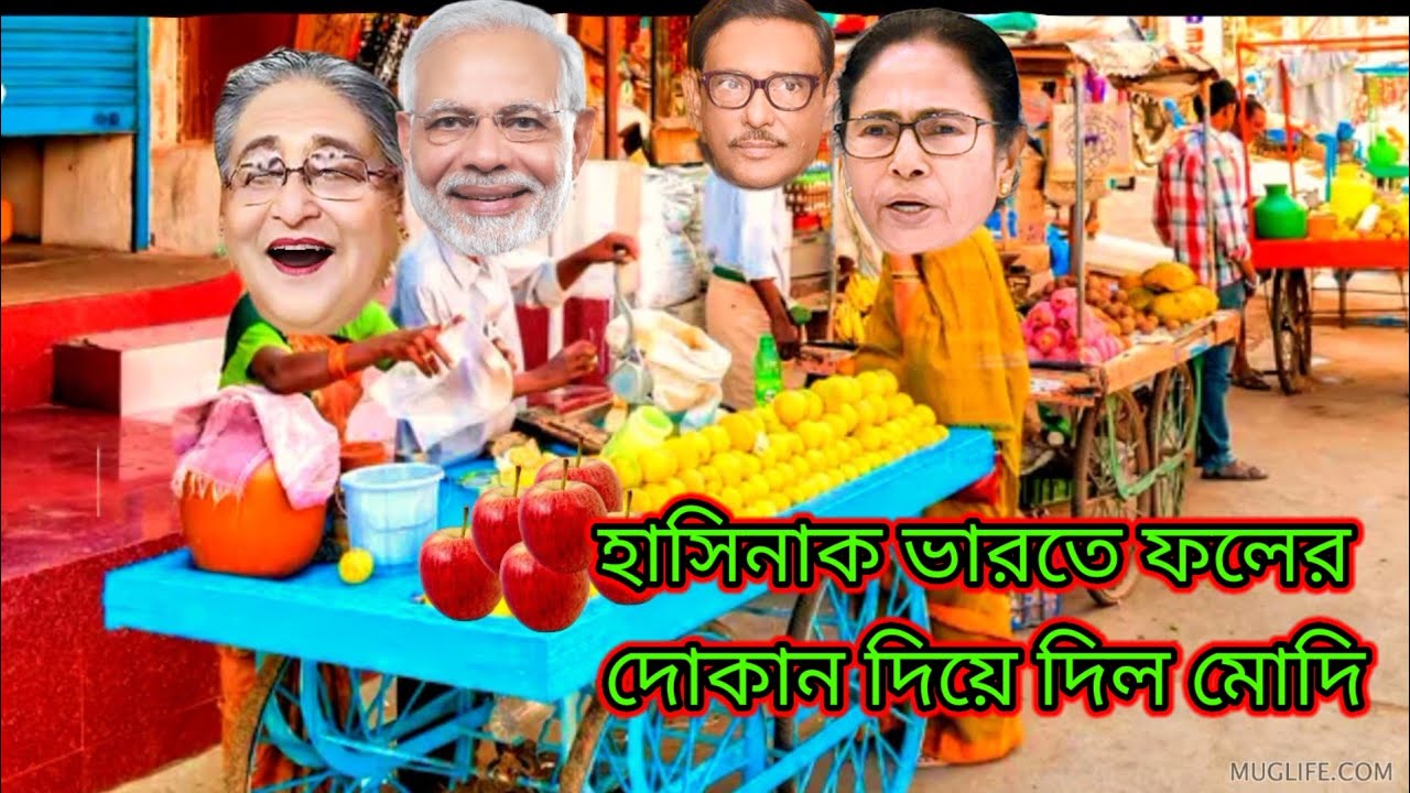 হাসিনাক ভারতে ফলের দোকান দিয়ে দিল মোদি /modi hasina cartoon - YouTube