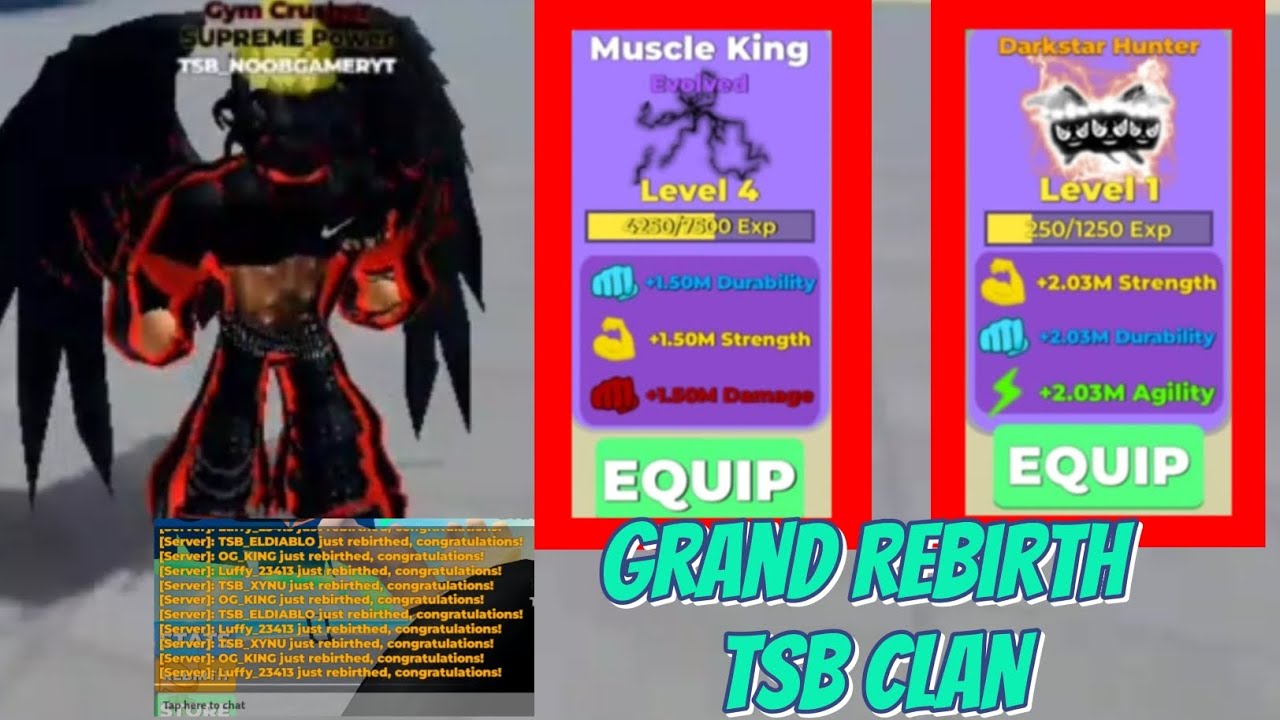 muscle legend grand Rebirth TSB CLAN ️ - YouTube