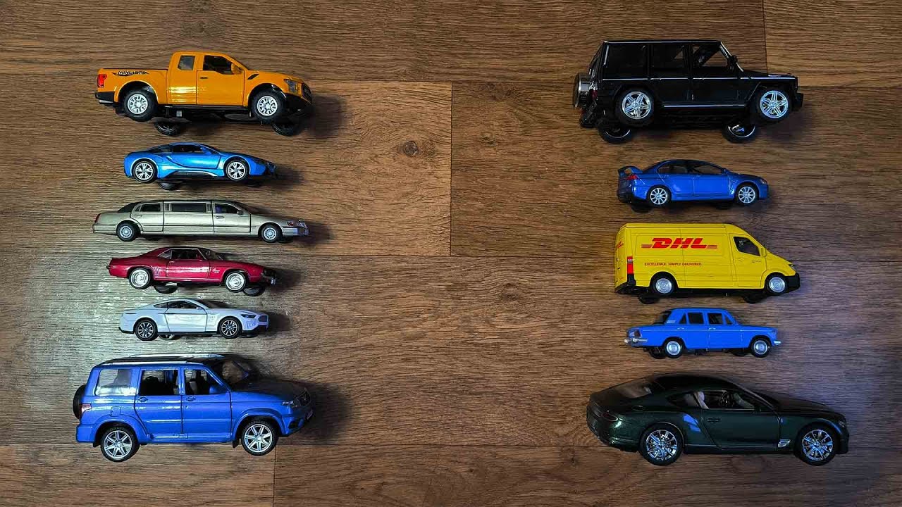 Model Cars of Different Sizes Put Together - YouTube