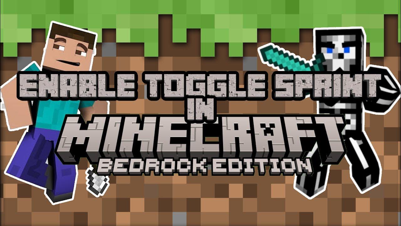 how to TOGGLE SPRINT in MINECRAFT POCKET EDITION | NO MODS | 100% - YouTube