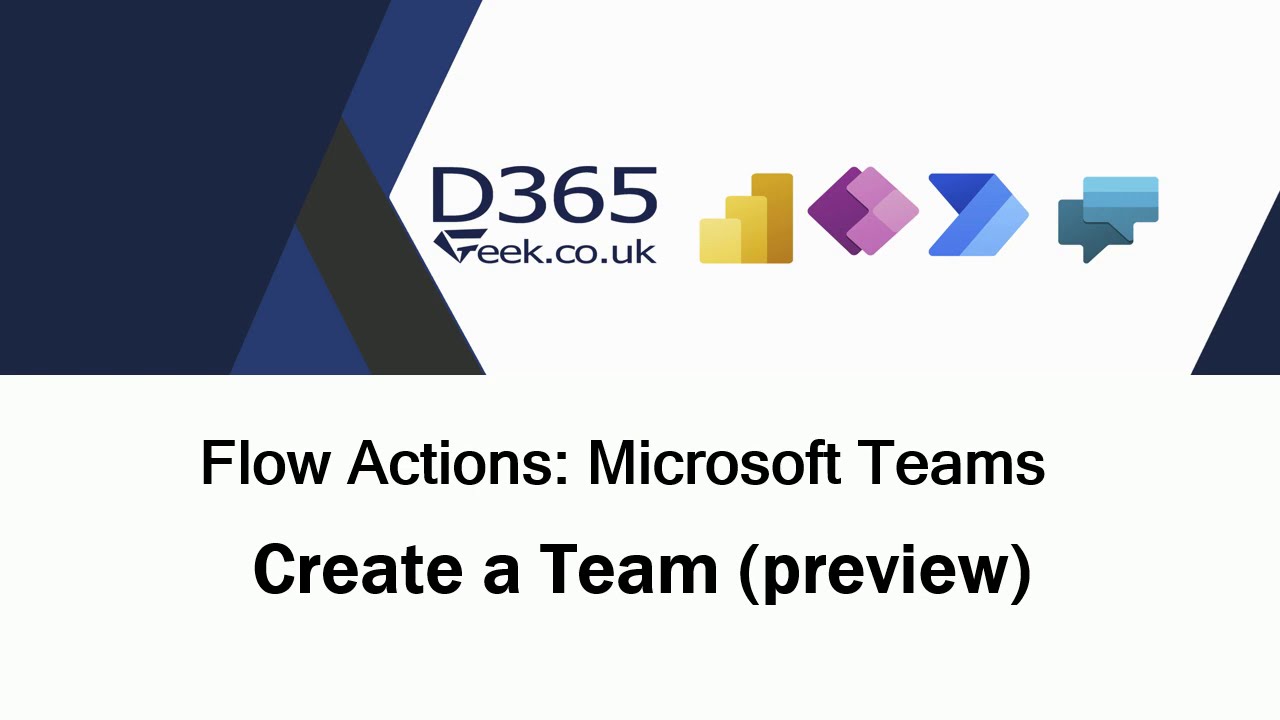 Microsoft Teams Flow Actions: Create A Team (preview) - YouTube