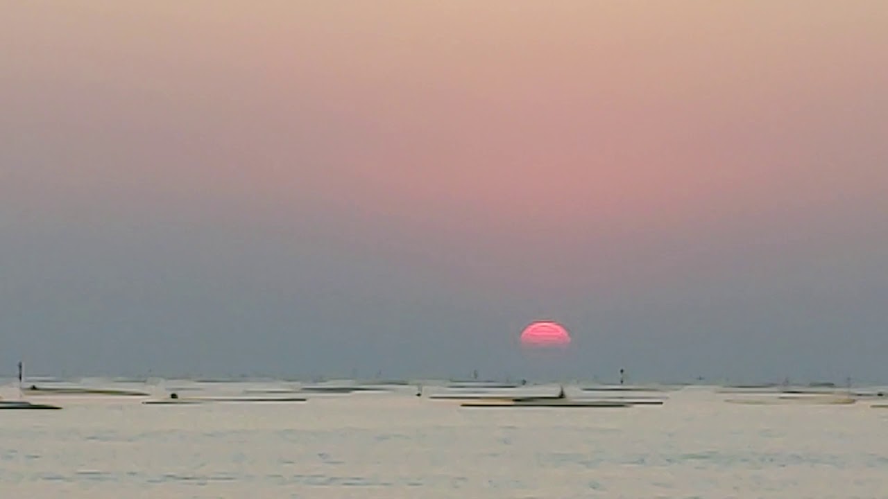 Sun fall horizon - YouTube