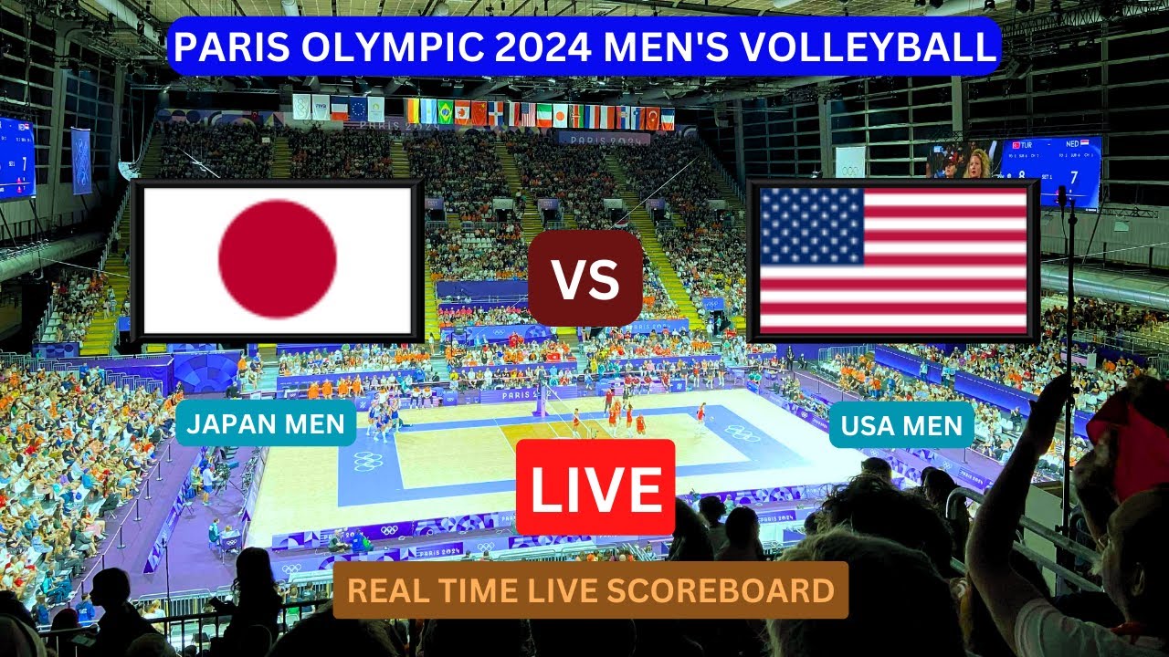 Japan Vs USA LIVE Score UPDATE Today Men’s Volleyball 2024 Paris ...