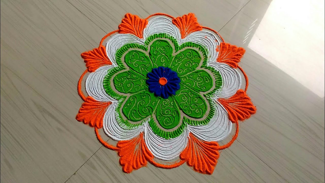 Independence day special rangoli designs / rangoli by jyoti Rathod #525 ...