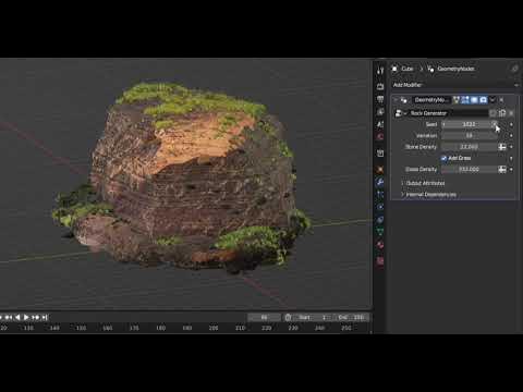 Blender Procedural Rock Cliff Asset Generator Geometry Nodes - YouTube