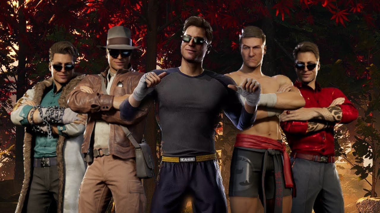 JOHNNY CAGE All Skins and Gear (Season 1) - Mortal Kombat 1 - YouTube