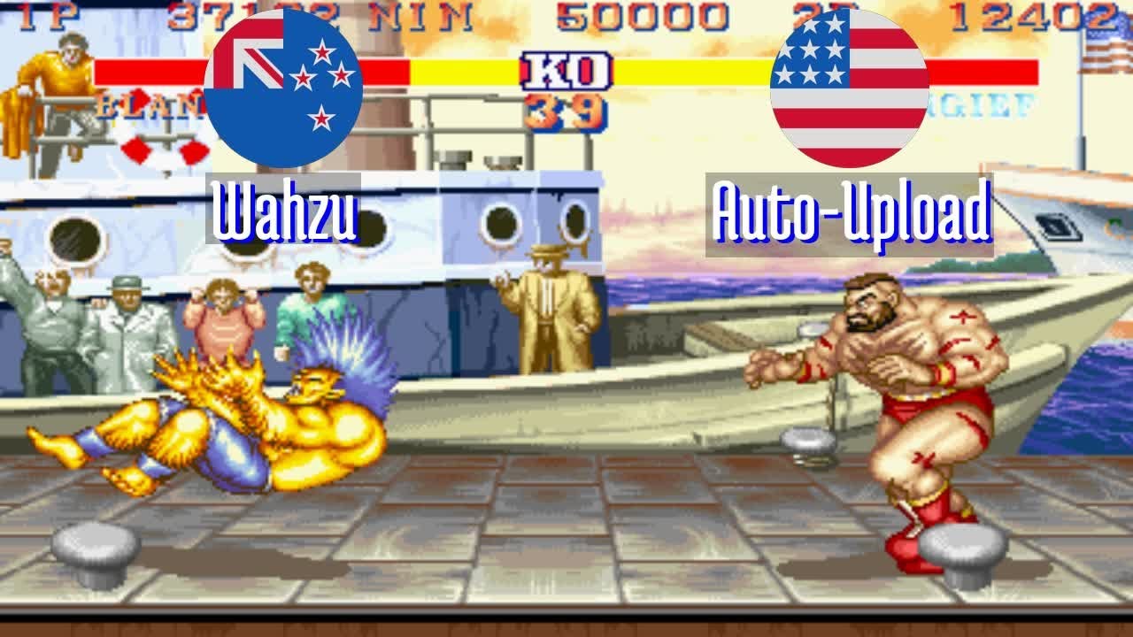 FT5 @sf2hf: Wahzu (NZ) vs Auto-Upload (US) [Street Fighter II Hyper ...