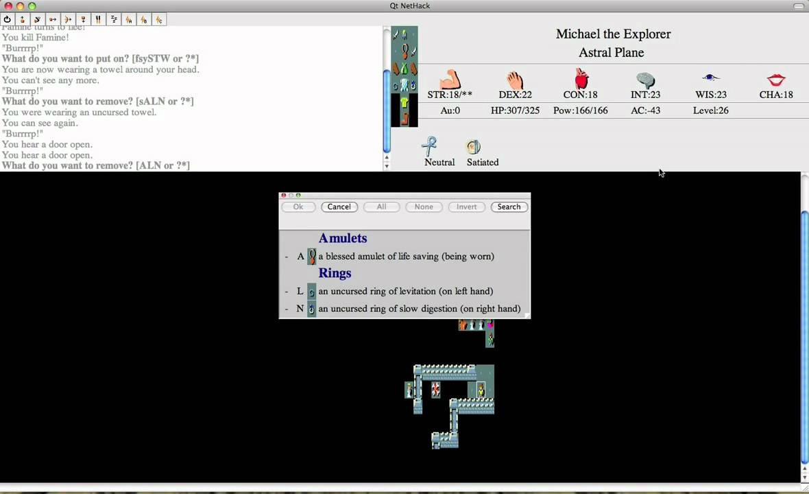 NetHack - End Game and Astral Plane - YouTube
