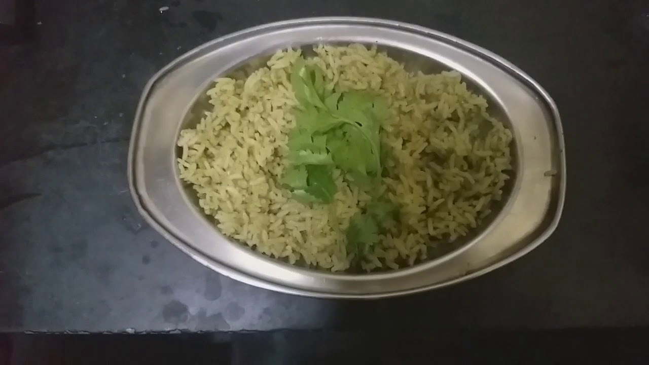 Kothamalli rice/Coriander rice - YouTube