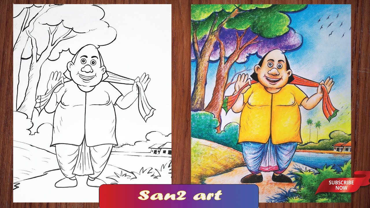 gopal bhar easy drawing || gopal bhar drawing step by step #gopal_bhar ...