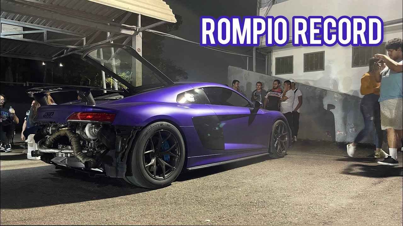AUDI R8 TWIN TURBO ROMPE RECORD EN LA GUACIMA / NOCHE DE PIQUES (8 ...