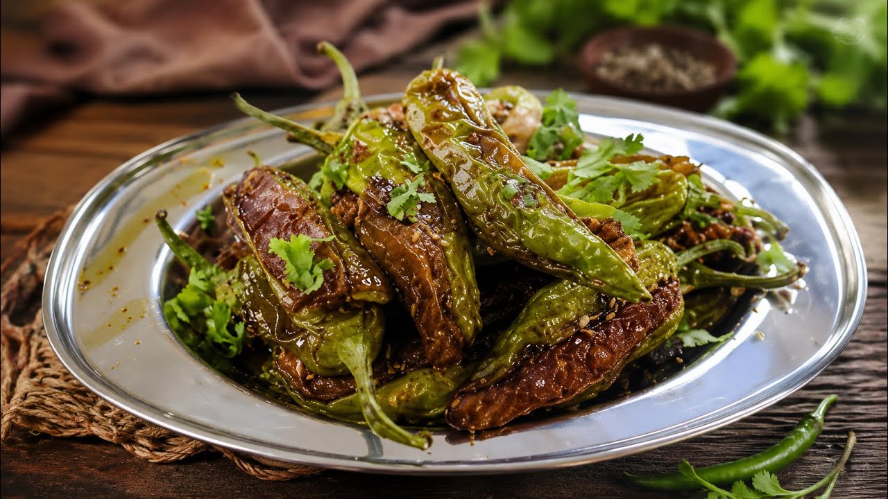 “Spicy & Flavorful Bharela Marcha – Stuffed Green Chillies with a Zesty ...