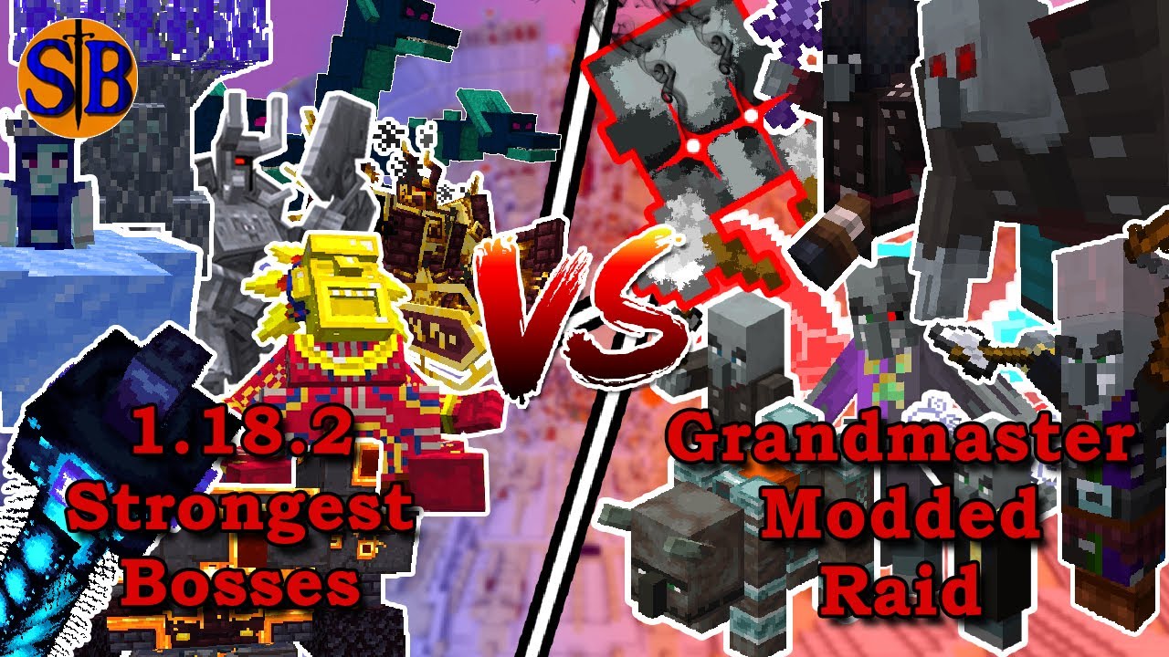 Strongest Bosses from 1.18.2 vs Grandmaster Modded Raid | Minecraft Mob ...