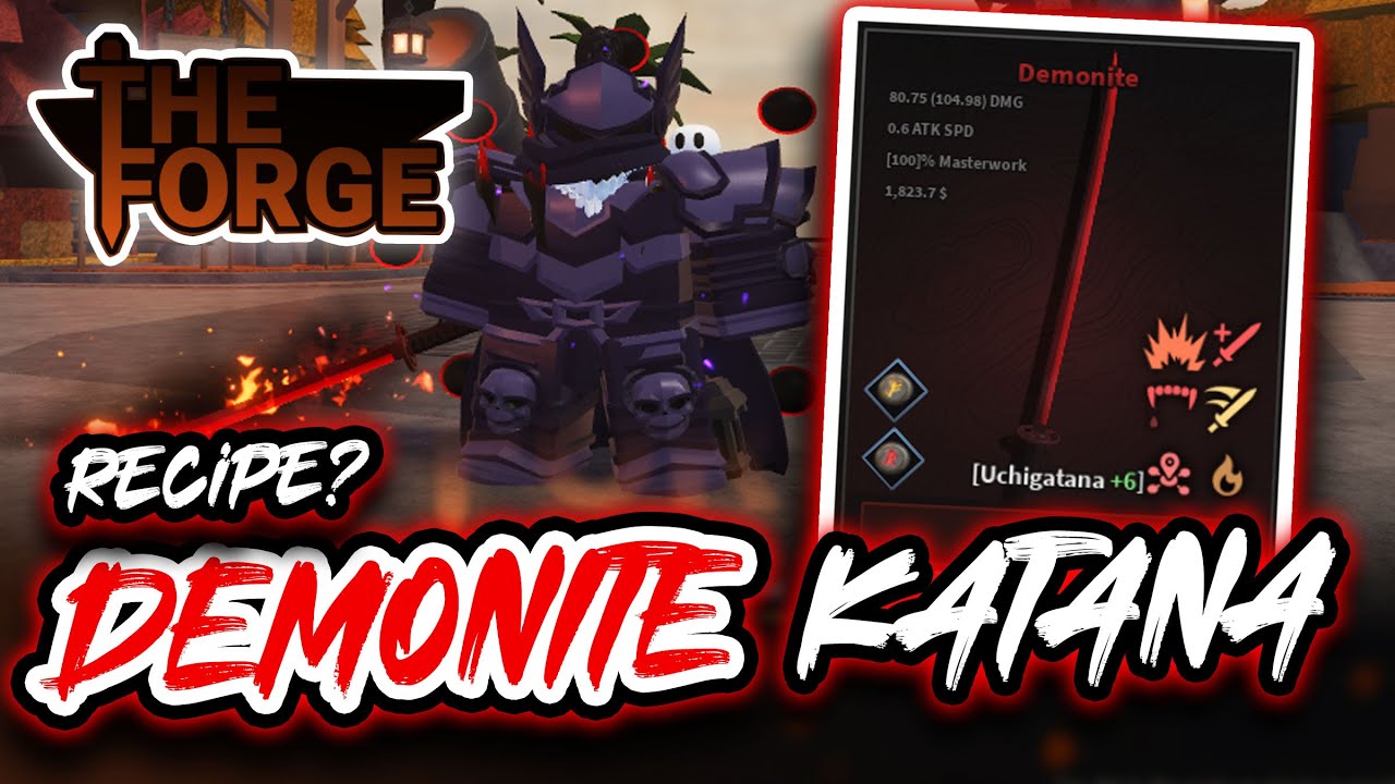 I forged Demonite Katana #roblox - YouTube