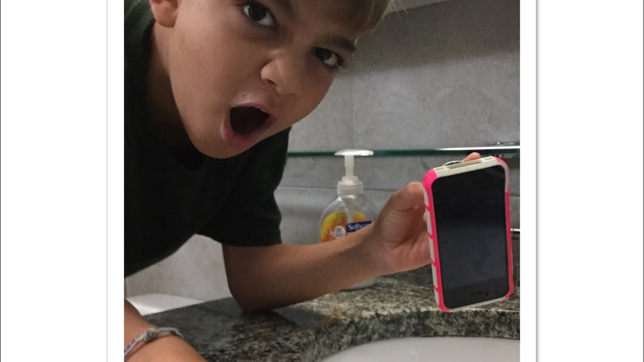 Throwing my sisters phone in the water prank - YouTube