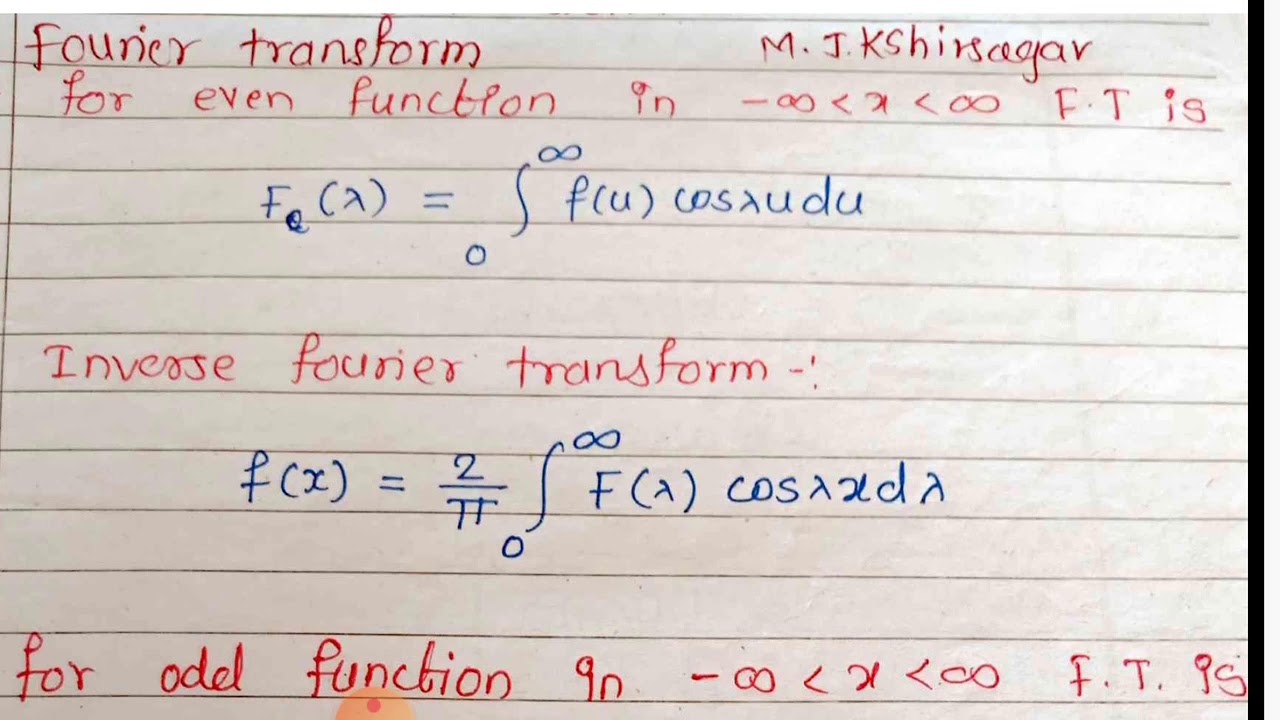 Fourier Transform For Even And Odd Function YouTube fourier-transform-for-even-and-odd-function-youtube