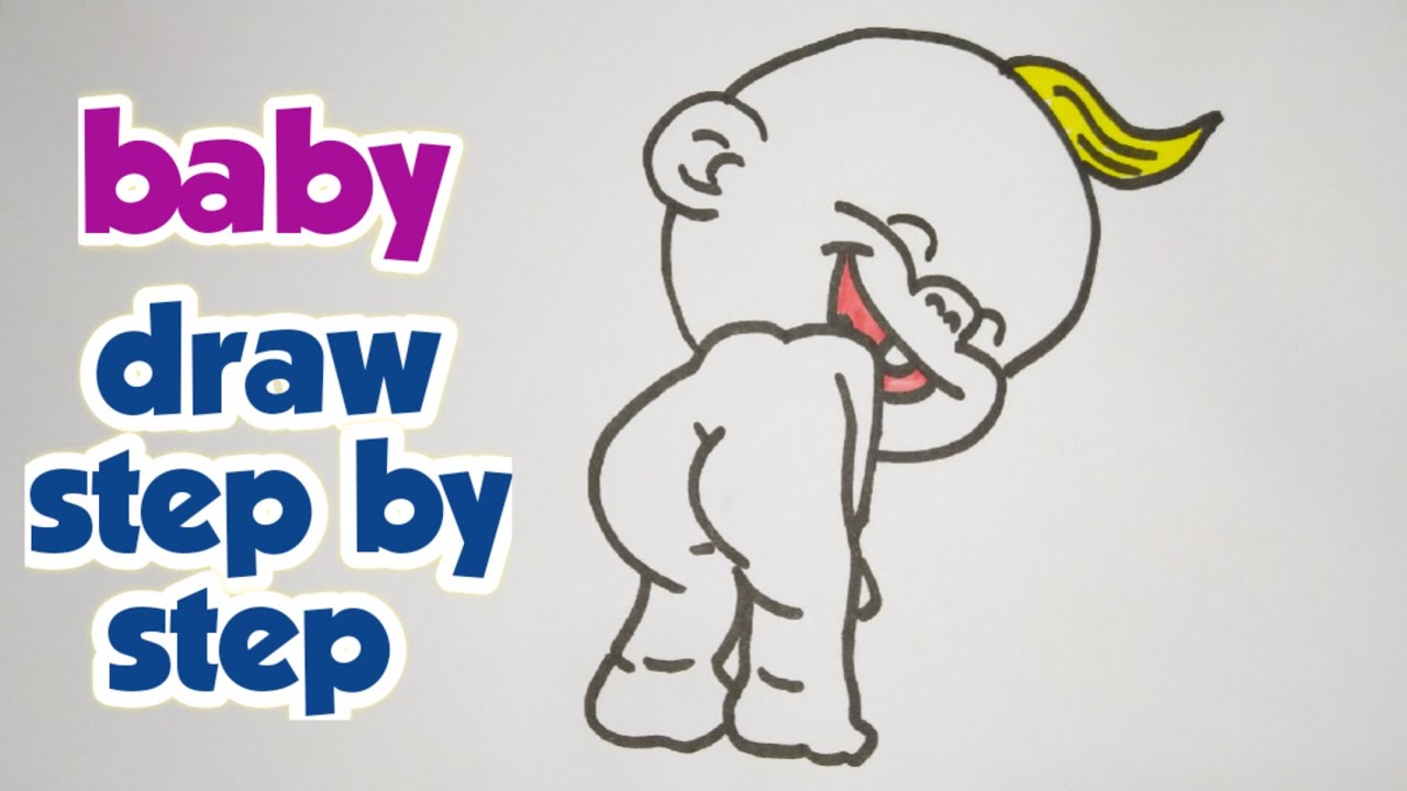 how to draw funny cartoon baby || so easy - YouTube