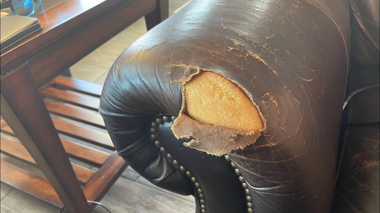Transform Your Couch How to Repair Large Tears || Repairing Large ...