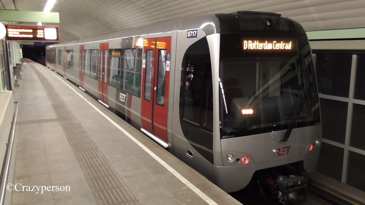 Nieuwste RET metrorijtuig 5717 in dienst! (Type HSG3) - YouTube