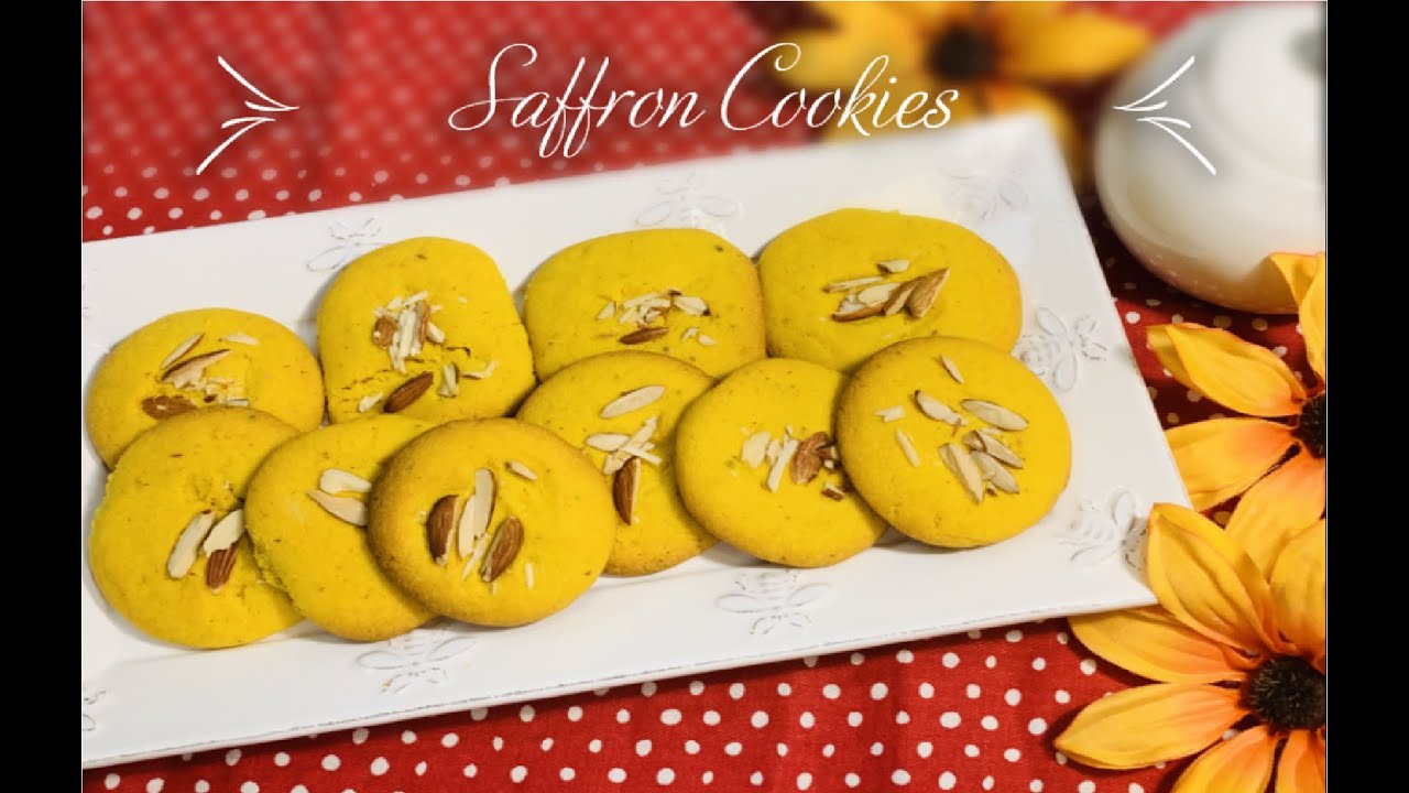 Eggless Saffron Cookies - YouTube