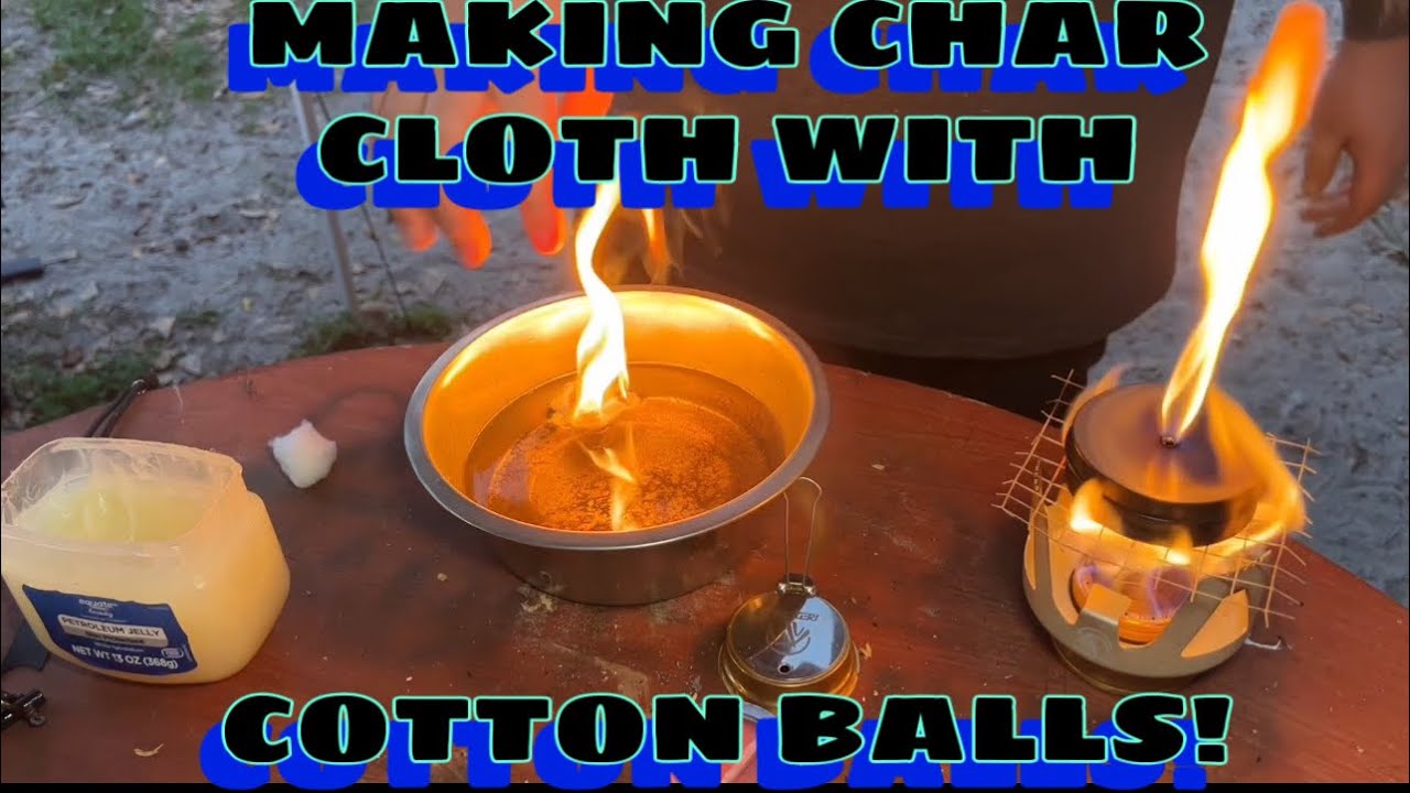 How to make char cloth (cotton balls) EASY! Part 1 - YouTube