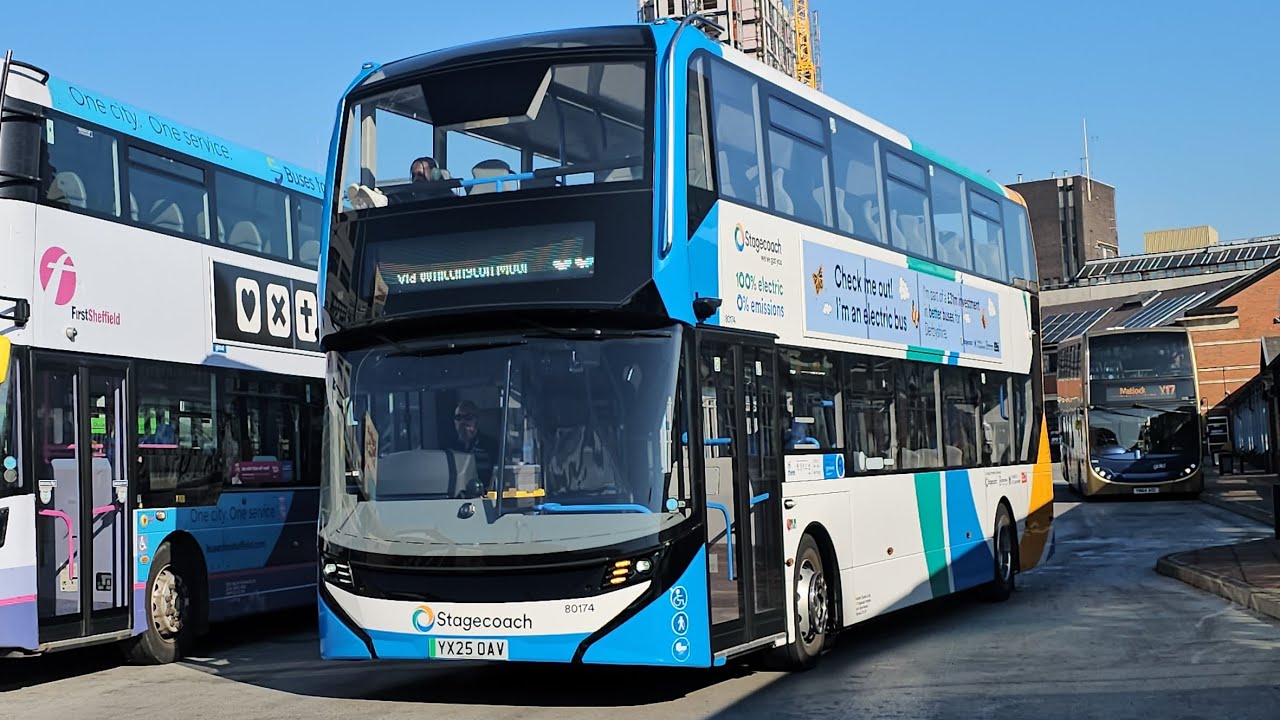 Stagecoach Bus Chesterfield Electric ⚡️ 80174 On 50 From Sheffield To ...